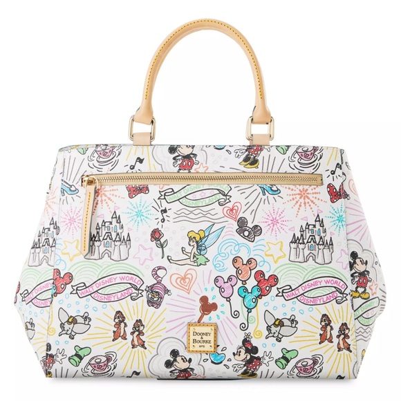 Dooney & Bourke | Bags | Dooney Bourke Disney Sketch Satchel White ...
